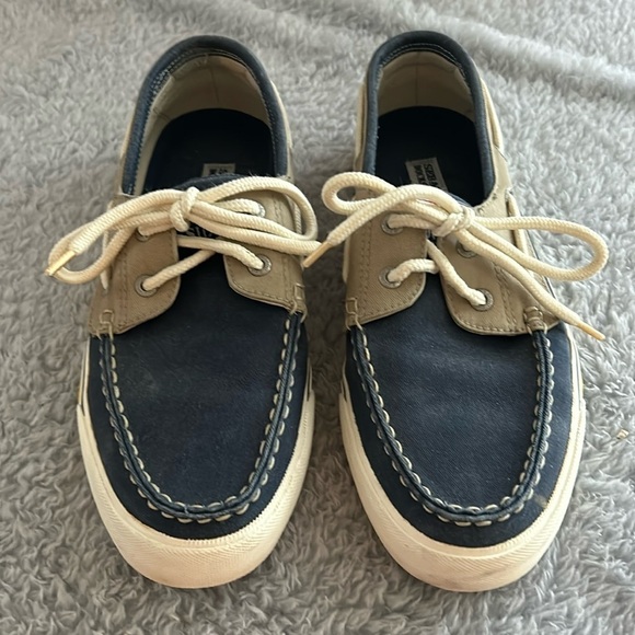 Sebago | Shoes | Sebago Docksides Blue And Tan Boat Loafers | Poshmark